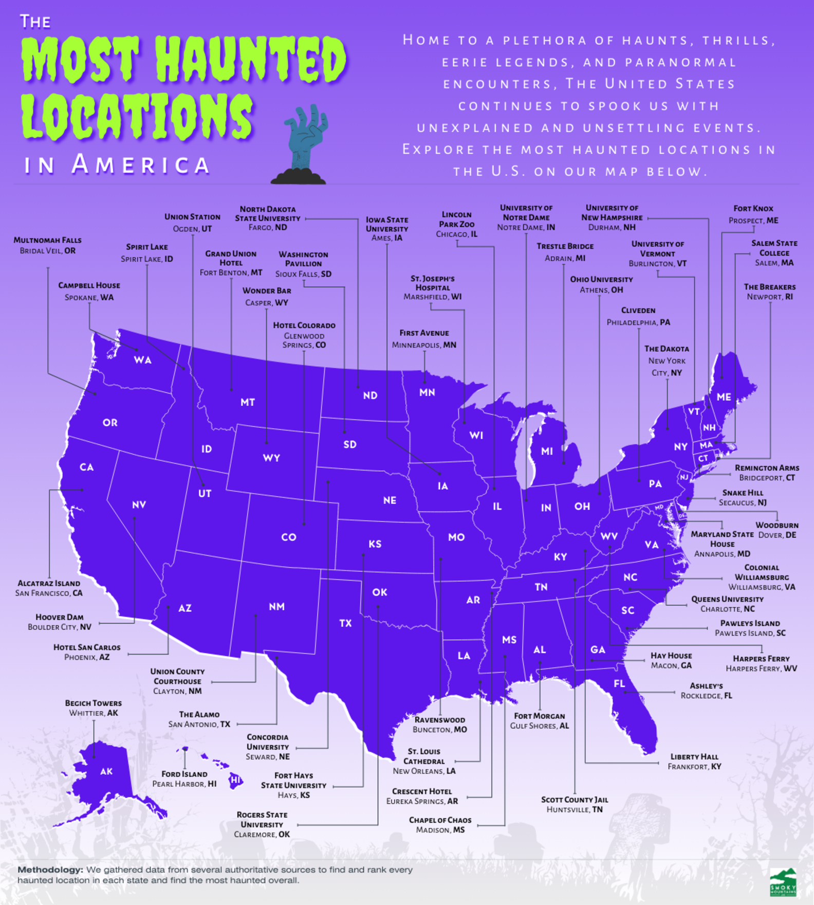Most Haunted States in America Ranked in New Study - Thrillist