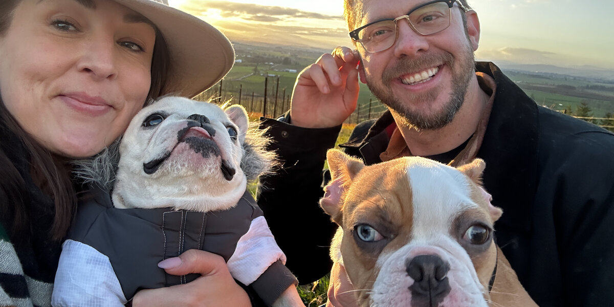 Couple Brings Their Two Rescue Dogs Camping In A Vineyard For A Night ...