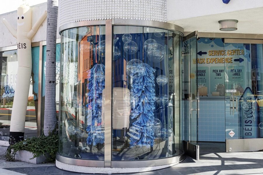 Beis Pop-Up Luggage Wash Station in LA Took Over TikTok - Thrillist