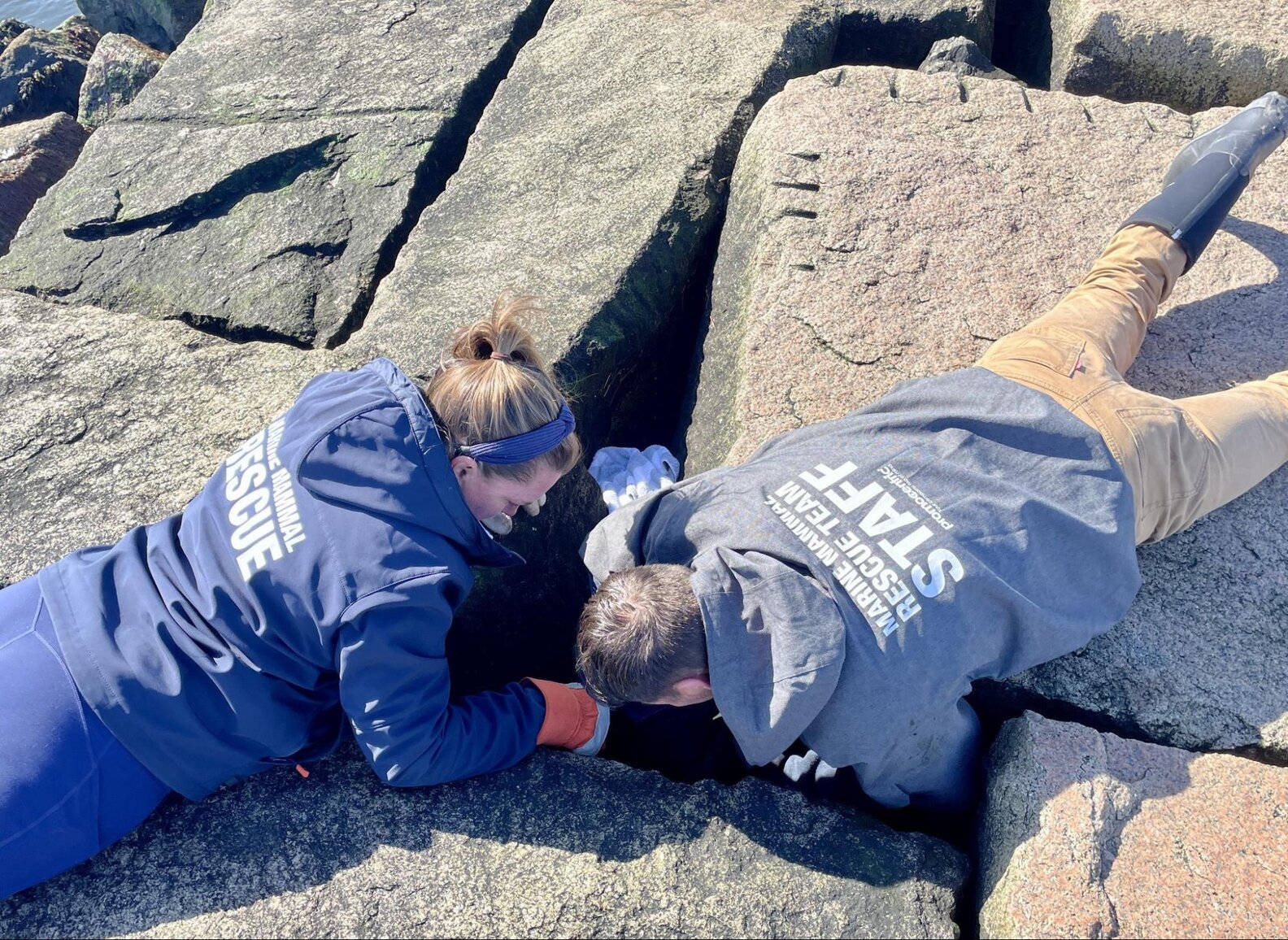 Rescuers Look Between Cracks In Rock And See A Little Face Staring Up ...