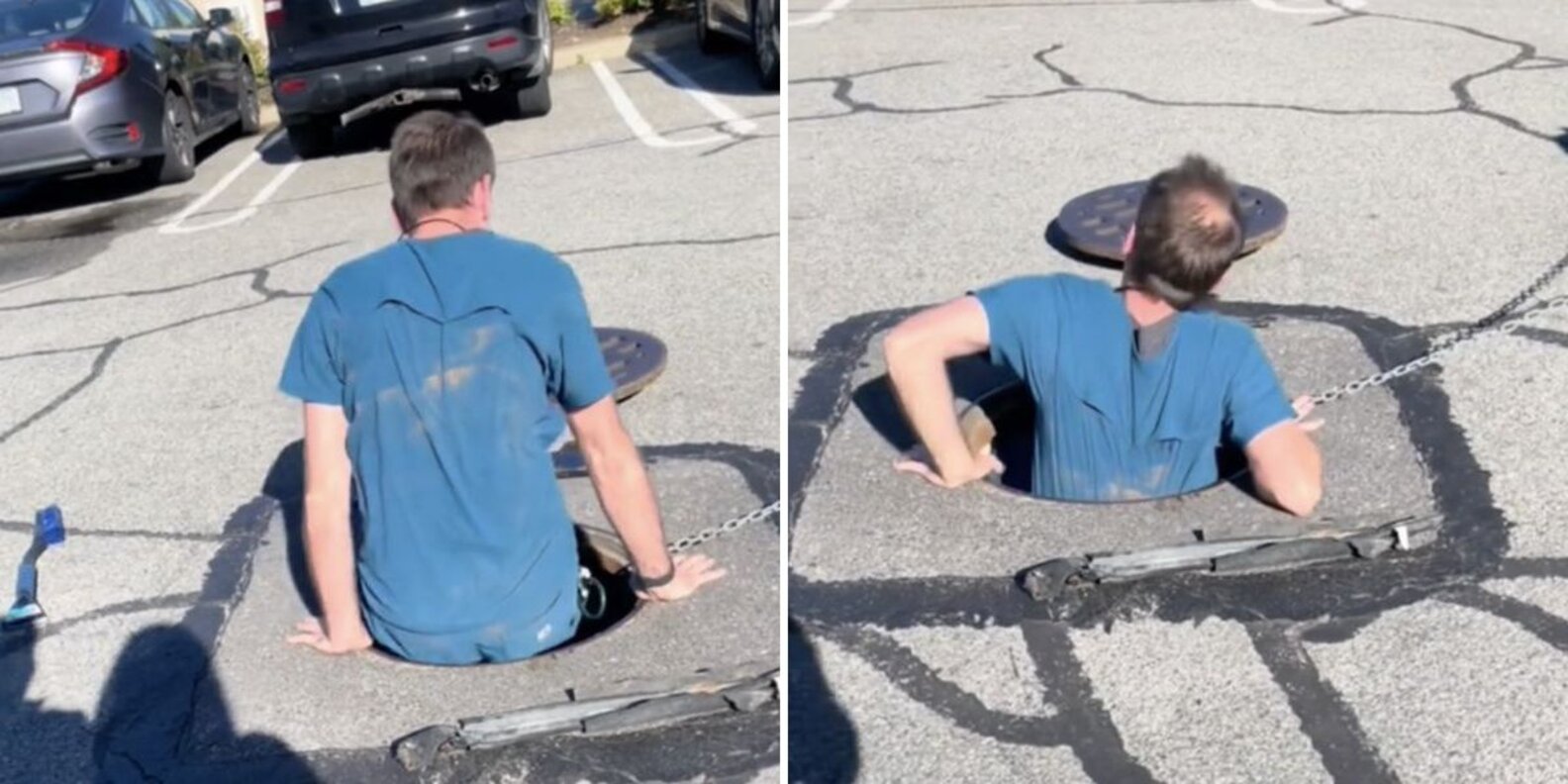 Nurse Jumps Into Sewer To Save Fuzzy Family Trapped Down Below - The Dodo