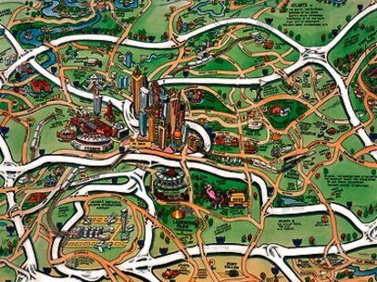 Atlanta Cartoon Map - Own - Thrillist Atlanta
