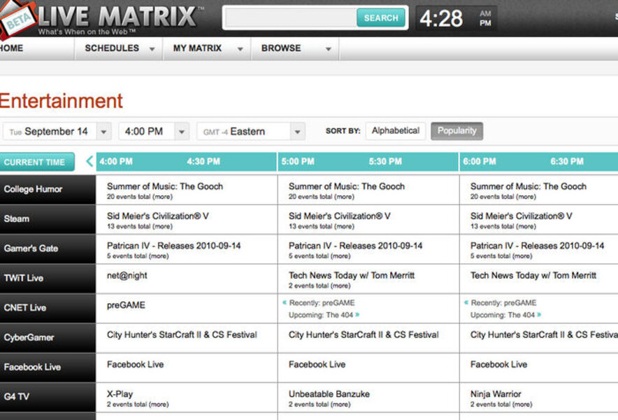 Like TV Guide...for Internet addicts - Thrillist