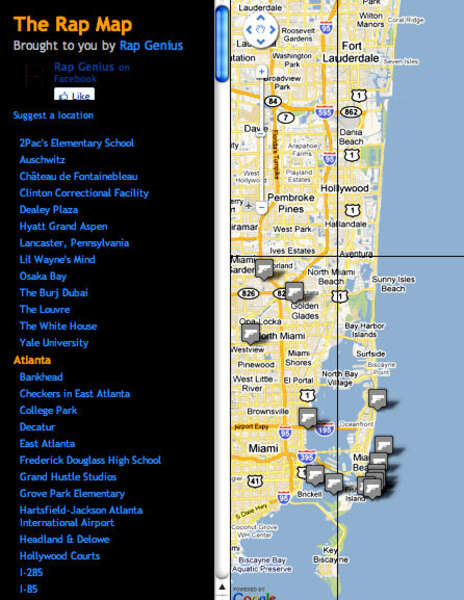 The Rap Map - Entertainment - Thrillist Miami