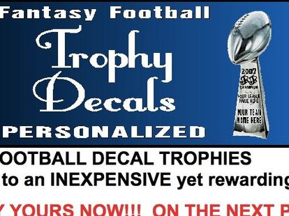 Fantasy Football Trophy Decals - Entertainment - Thrillist New York