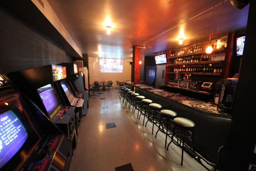 Two-Bit's Retro Arcade-Themed Bar - Street Fighter and Colt 45 40s on ...