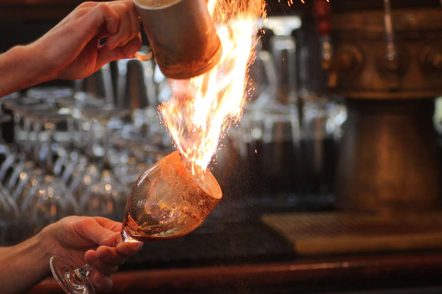 Absinthe's Flaming Spanish Coffee - Drink - Thrillist San Francisco