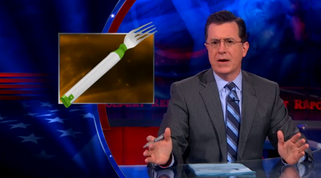 Colbert Puts Buzzing Diet Fork on Notice - Own - Thrillist Nation