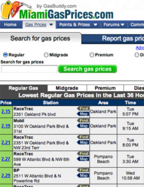 Miami Gas Prices - Thrillist