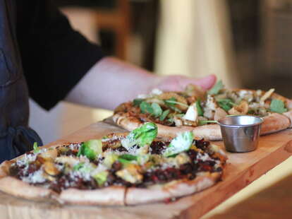 Pig Ate My Pizza - Topping a pizza with mussels, brussels sprouts, and ...