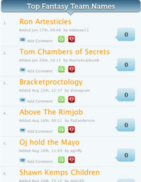 Fantasy Team Names - Thrillist Nation