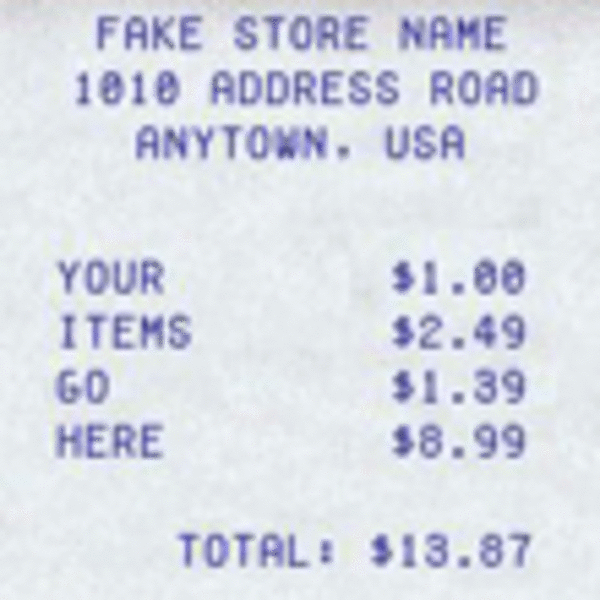 Custom Receipt Generator - Thrillist Nation