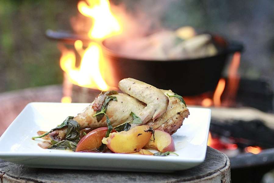 Camping cooking - Peach Chicken - Thrillist Nation