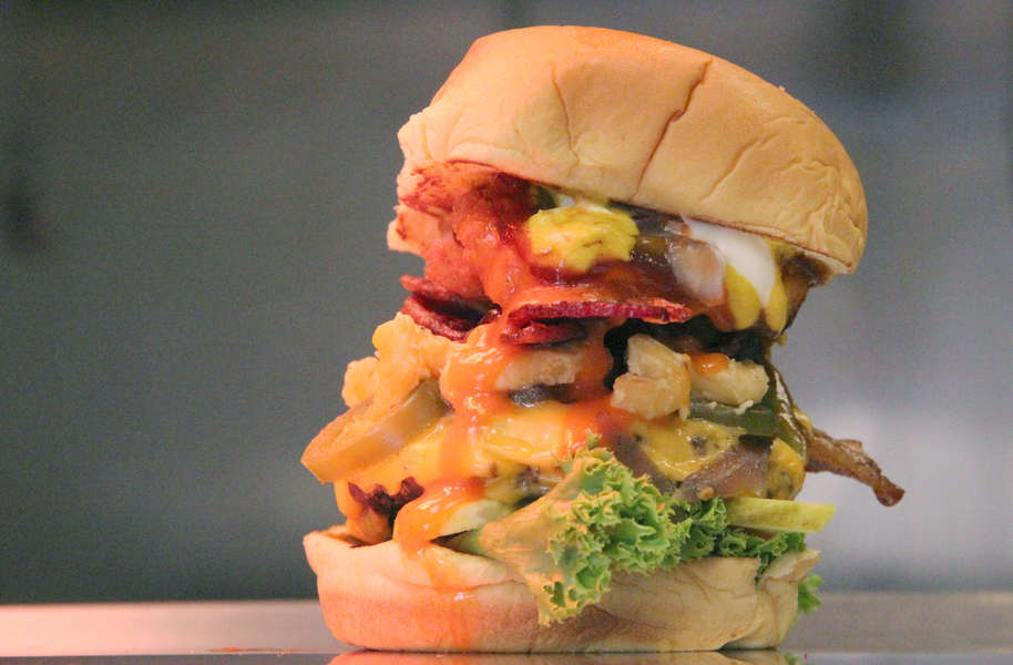 Empire Burger - This crab cake cheeseburger is ridiculously enormous ...
