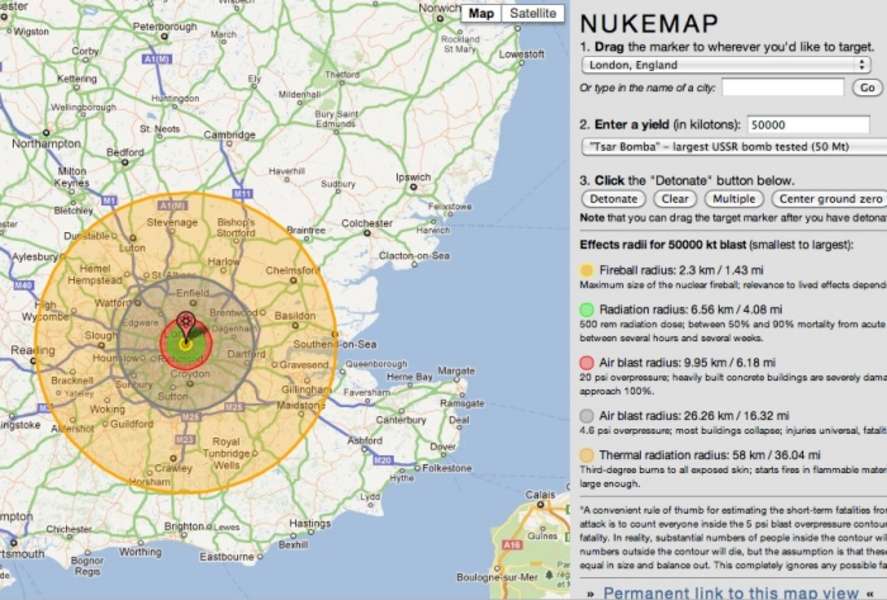 Nukemap - Entertainment - Thrillist London