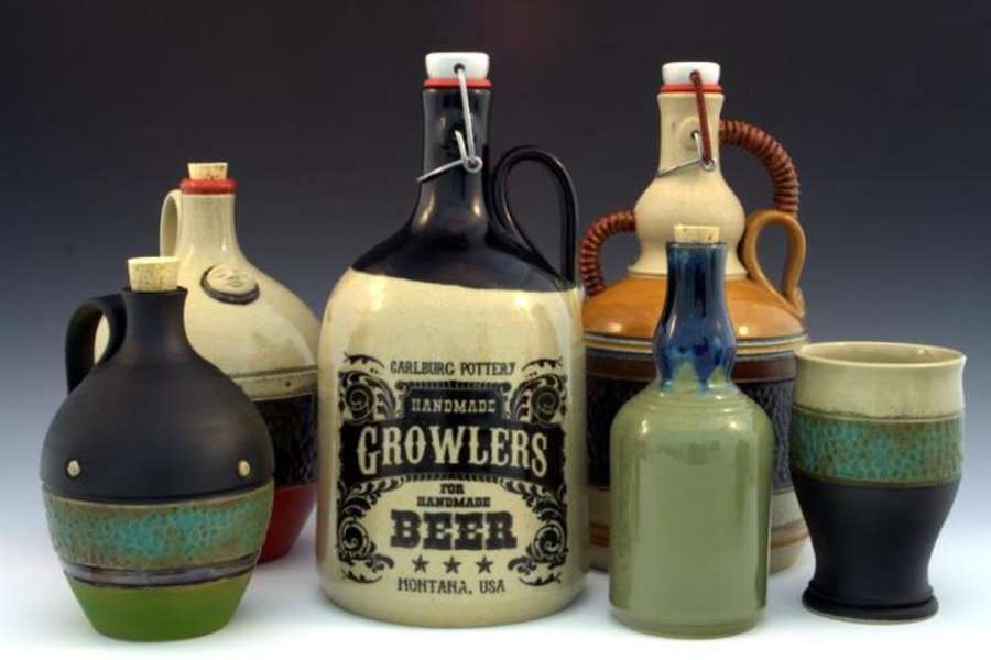 Custom Ceramic Growlers - Carlburg Pottery's Growlers Handmade in ...