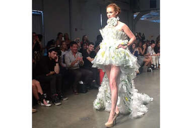 Project Subway - New York Fashion Week show displays dresses made of ...